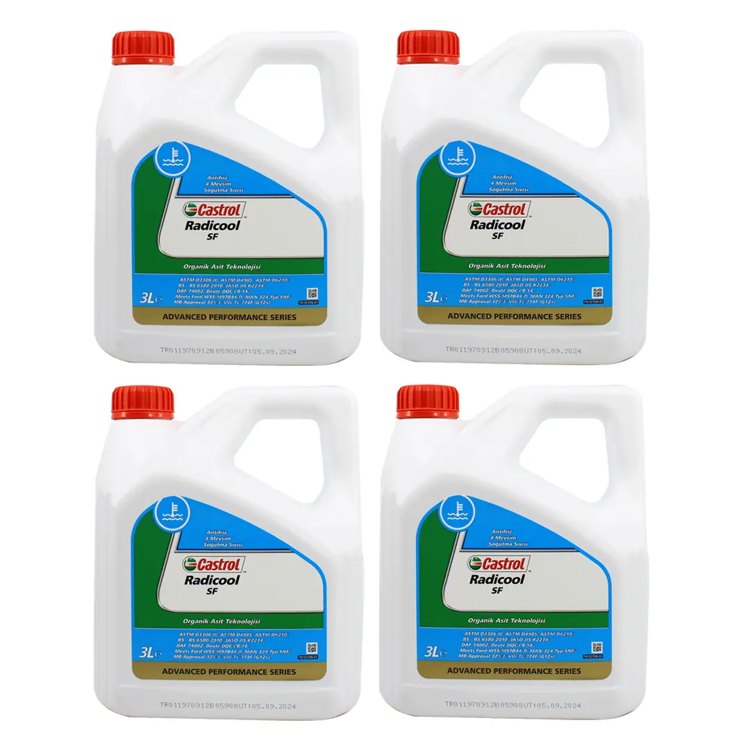 Castrol Radicool SF Kırmızı Antifriz 3 Lt Fiyatı (4 Adet)