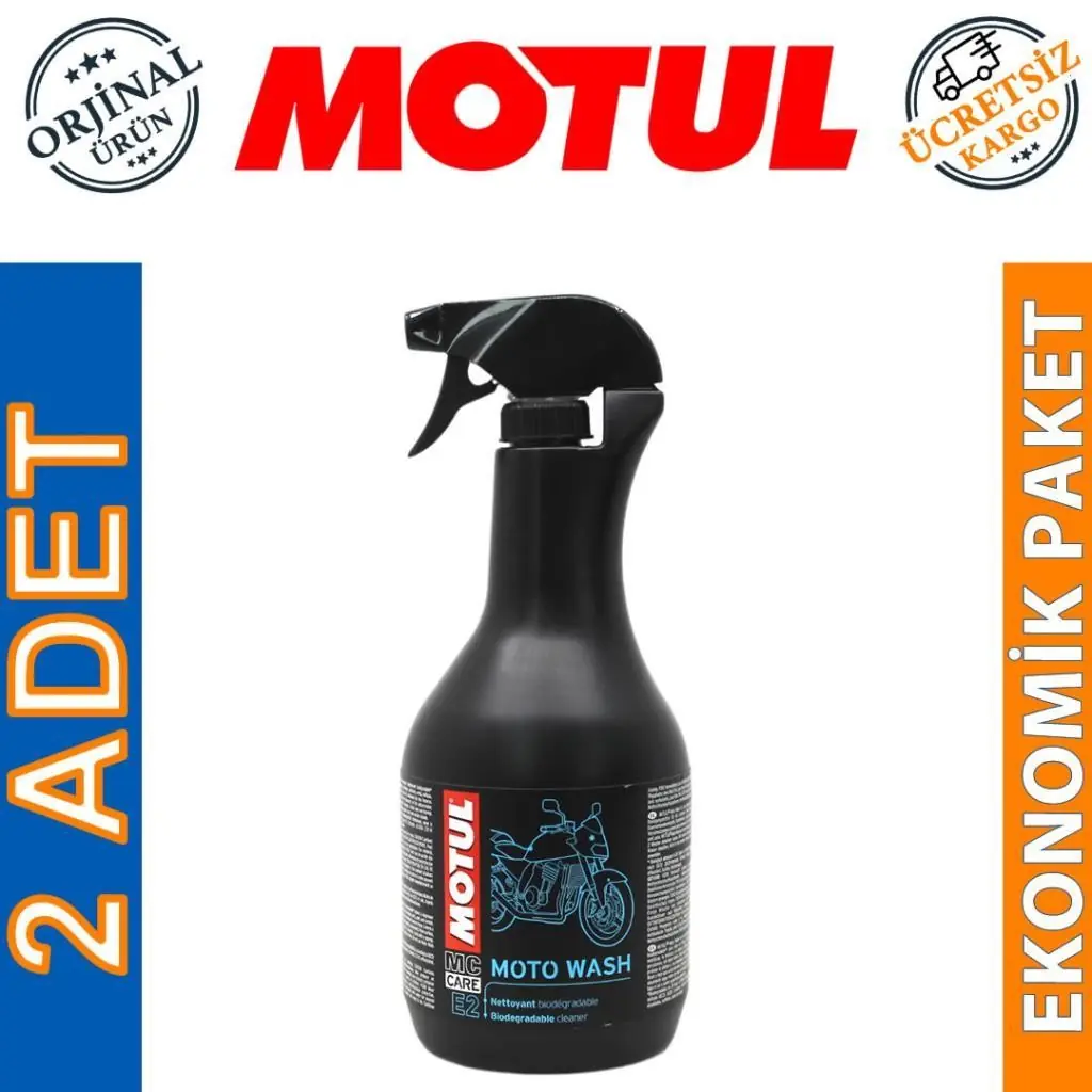 Motul E2 Moto Wash 1 Lt Motosiklet Temizleme Sprey 2 Adet
