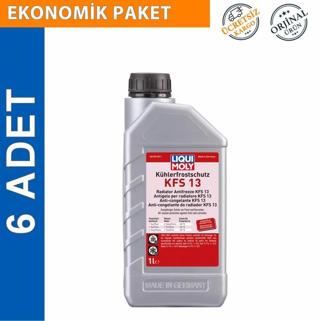 Liqui Moly Kfs 13 Kırmızı Antifriz 1 Lt 6 Adet 21139 Fiyatı