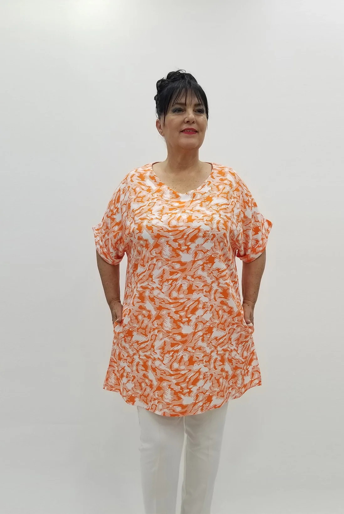 Miraggio Büyük Beden Tunik 99726 ORANJ