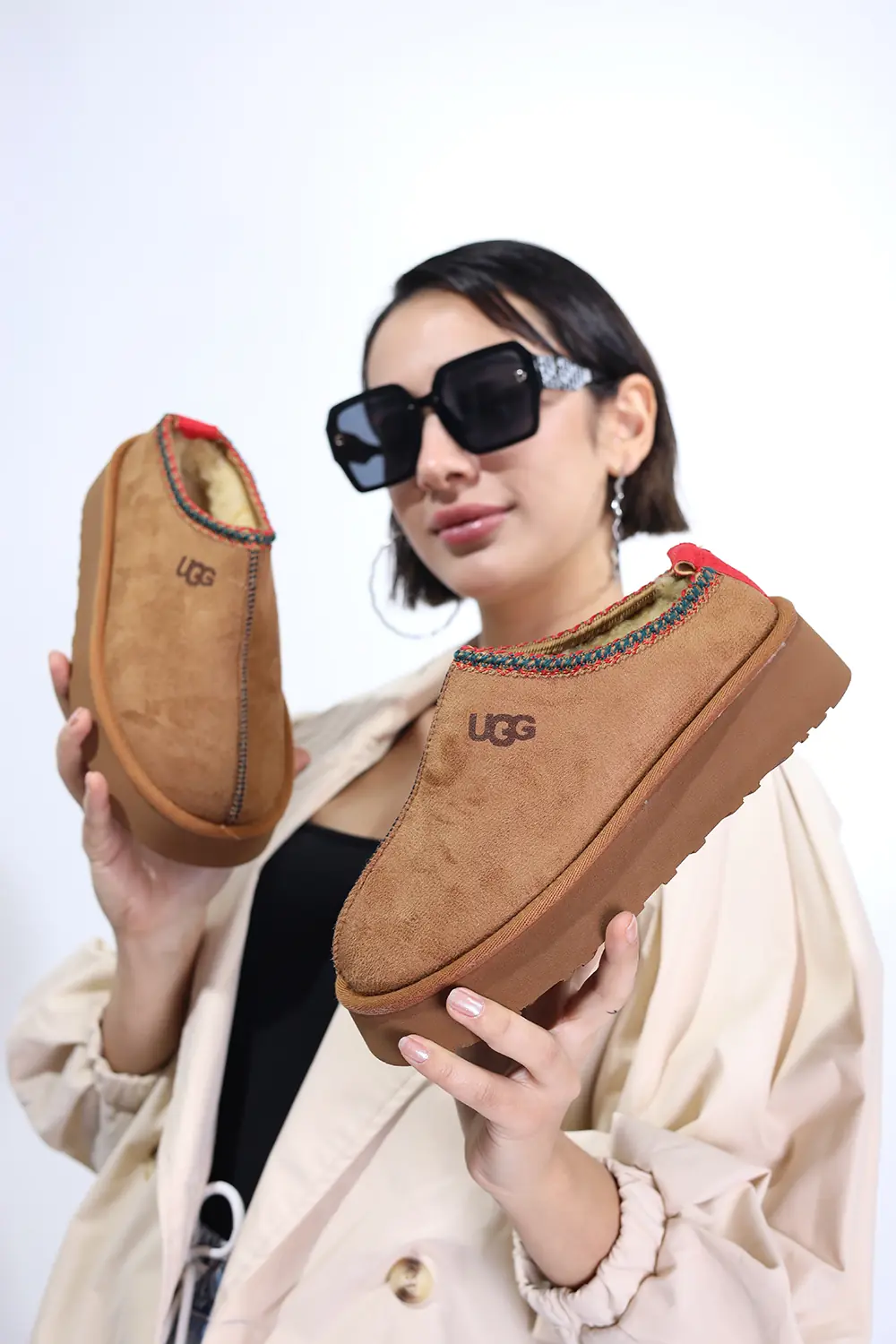 Ugg W Taz A Plus Kalite Kadın Terlik Kahverengi | ElitShoe