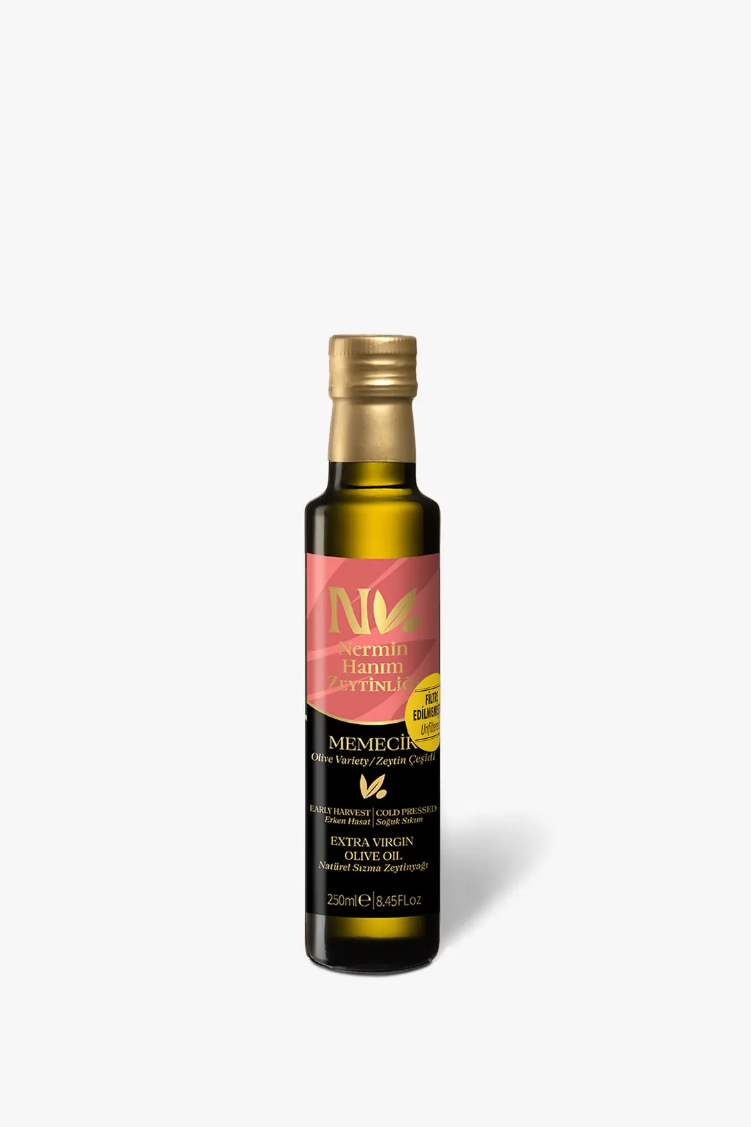 Memecik - Filtresiz Erken Hasat Soğuk Sıkım Zeytinyağı (250ml) Dorica