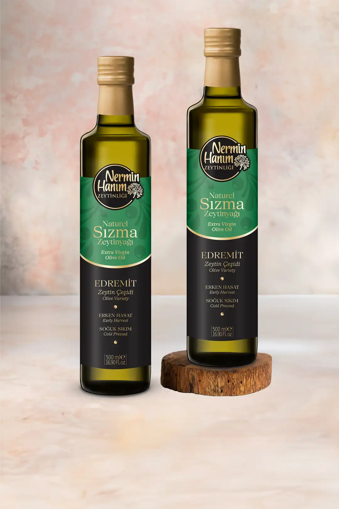 Ayvalık (Edremit) - Erken Hasat Naturel Soğuk Sızma Zeytinyağı (500ml)