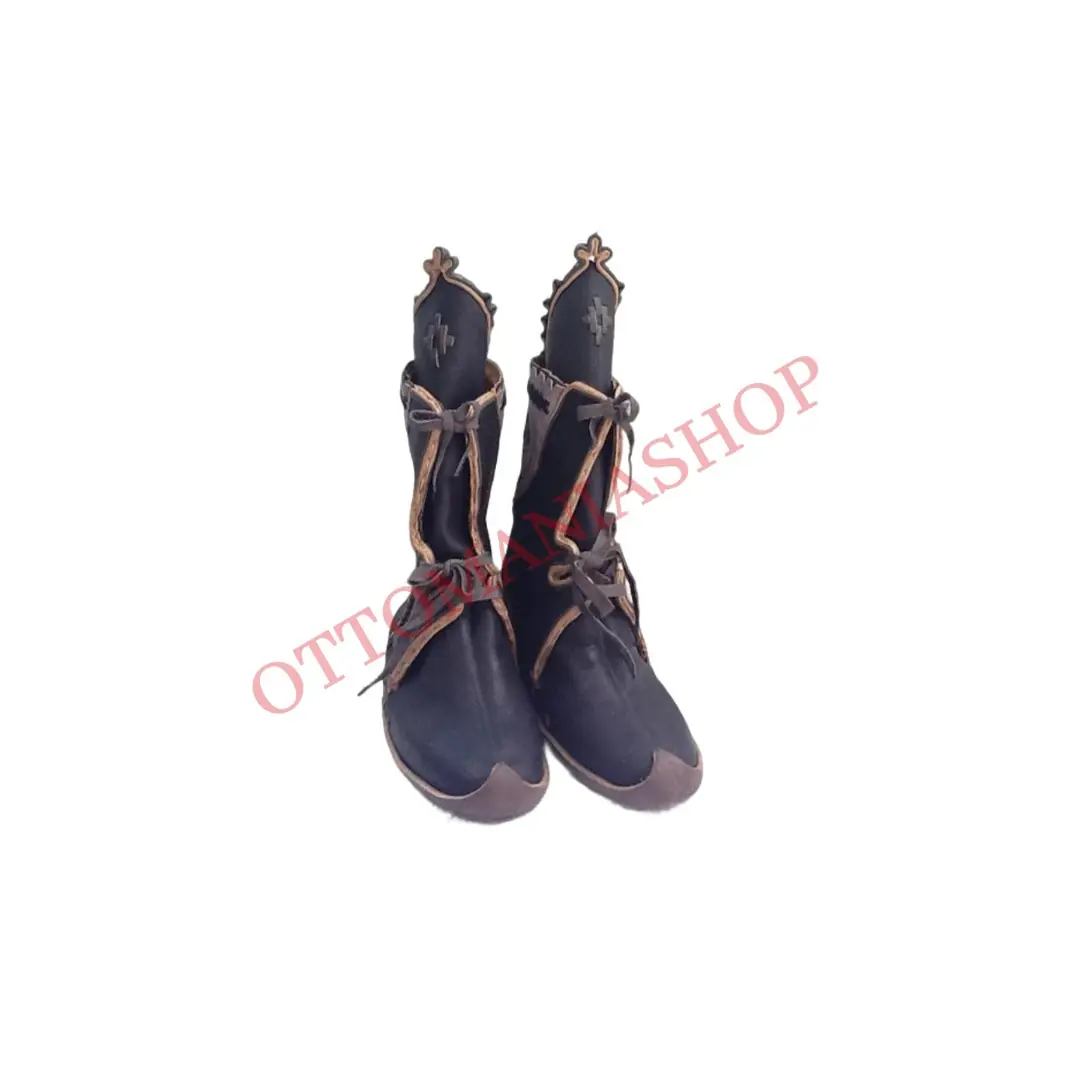 Medieval Historical Ottoman Turkısh Genuine Leather Boot