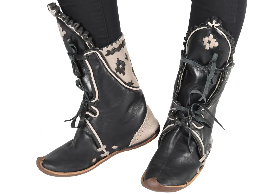 Medieval Historical Ottoman Turkısh Genuine Leather Boot