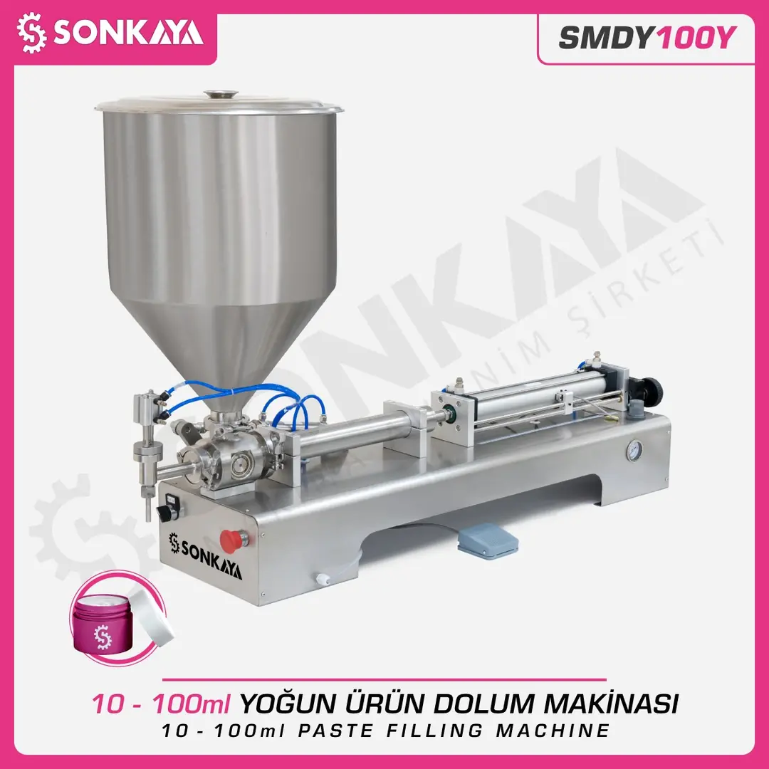 Dolay Y100 Otomatik Krem Dolum Makinası 100ml - Sonkaya Makina