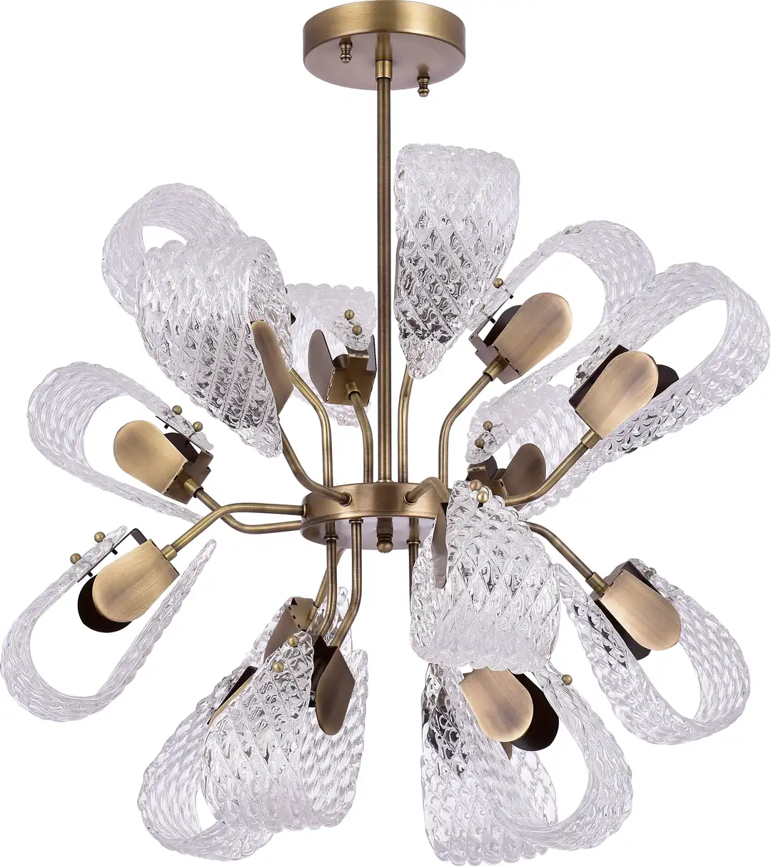 Sofia Salon Avizesi Kristal 16 Camlı Eskitme Lüks Model - SalonAvize