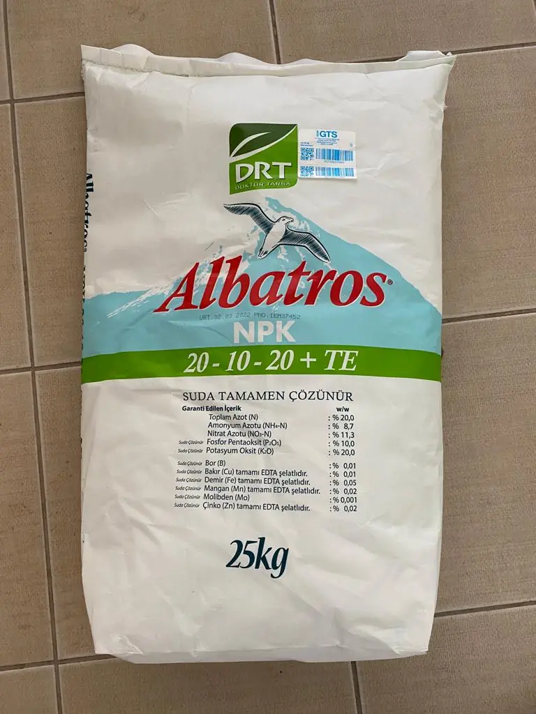 DOKTOR TARSA Albatros 20*10*20 NPK Damlama Gübresi