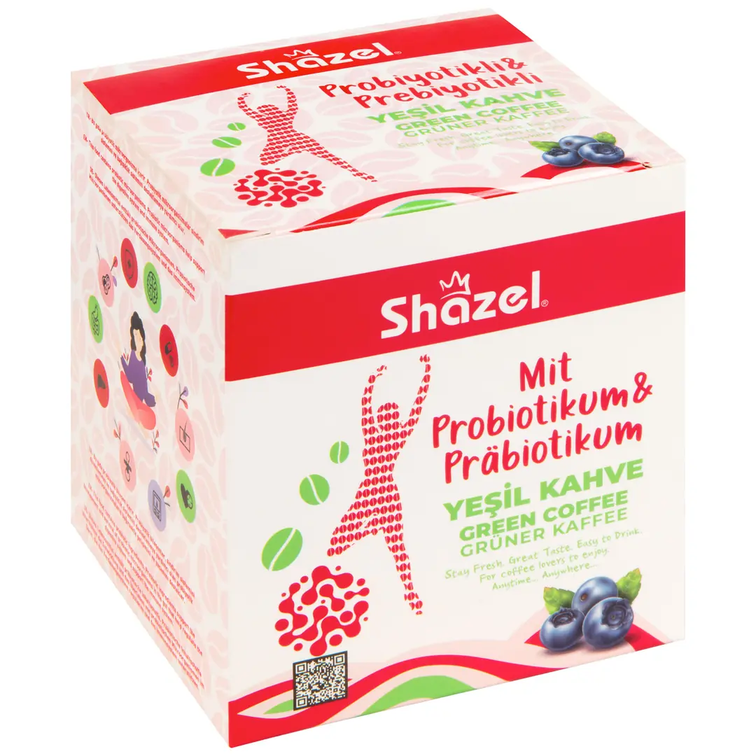 SHAZEL GREEN COFFEE WITH PROBIOTIC & PREBIOTIC 4g x 14 Pieces