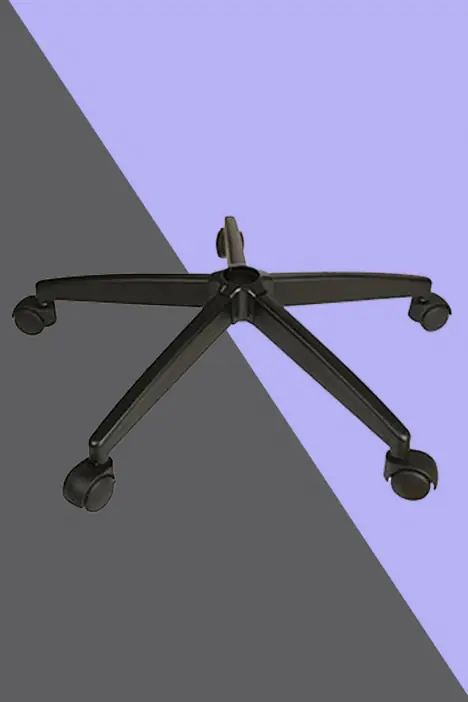 Oyuncu Koltuğu Metal Siyah Ayak + 5 Adet Pro Tekerlek - XPrime