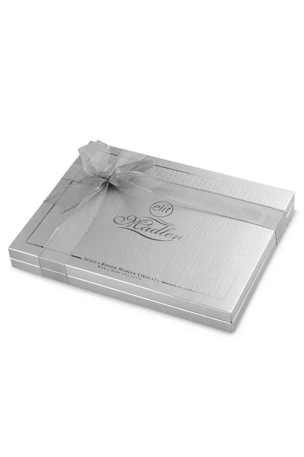 VIP Madlen Çikolata Gümüş Kutu 500g Glutensiz | Elit Çikolata