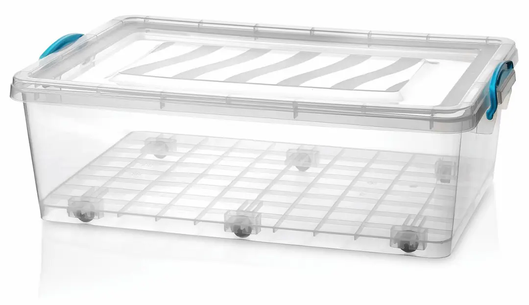 Multi-purpose Lockable Lid Organizer Wheeled Storage Box 30 Liters