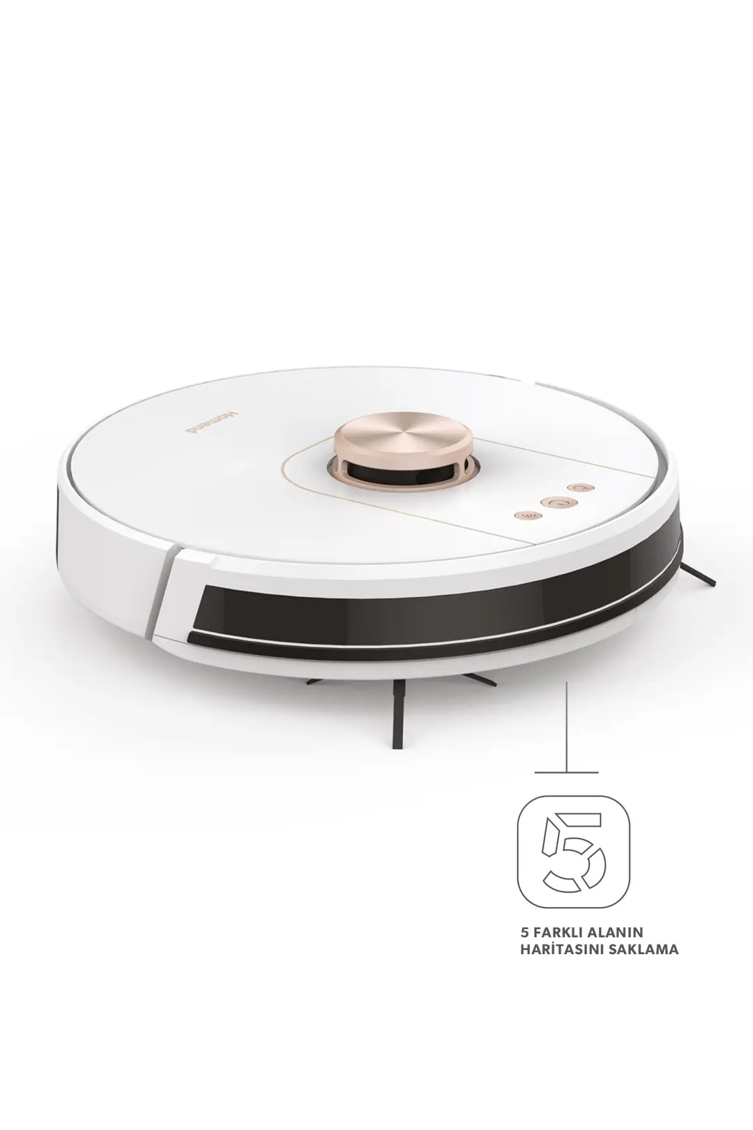 Alex Laser Pro 1285h Haritalamalı Akıllı Robot Süpürge Beyaz Gold