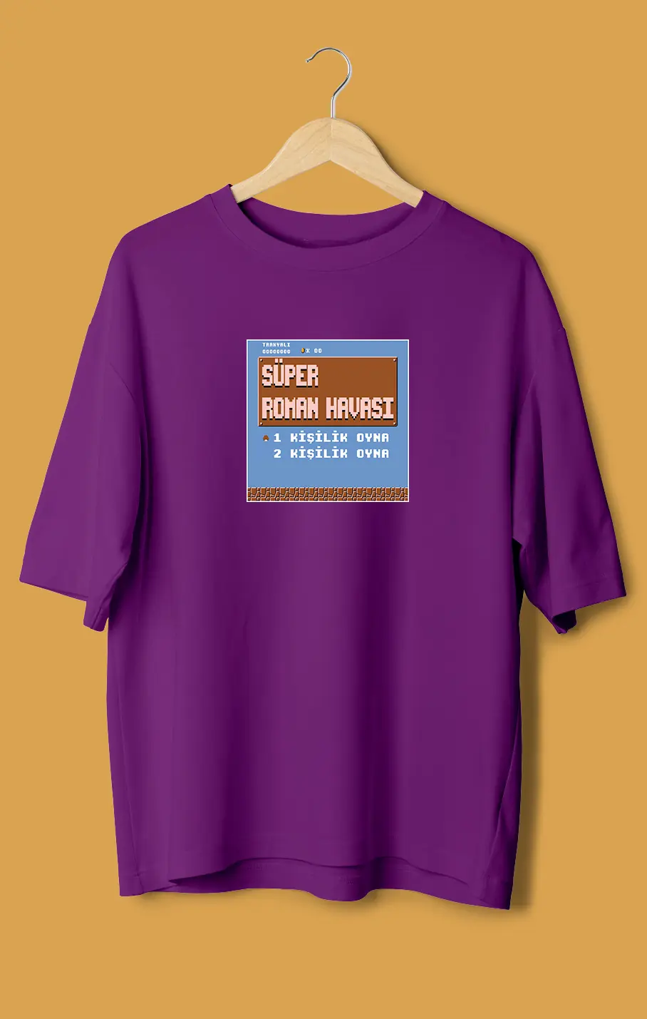 Unisex Oversize Tişört - Süper Roman Havası