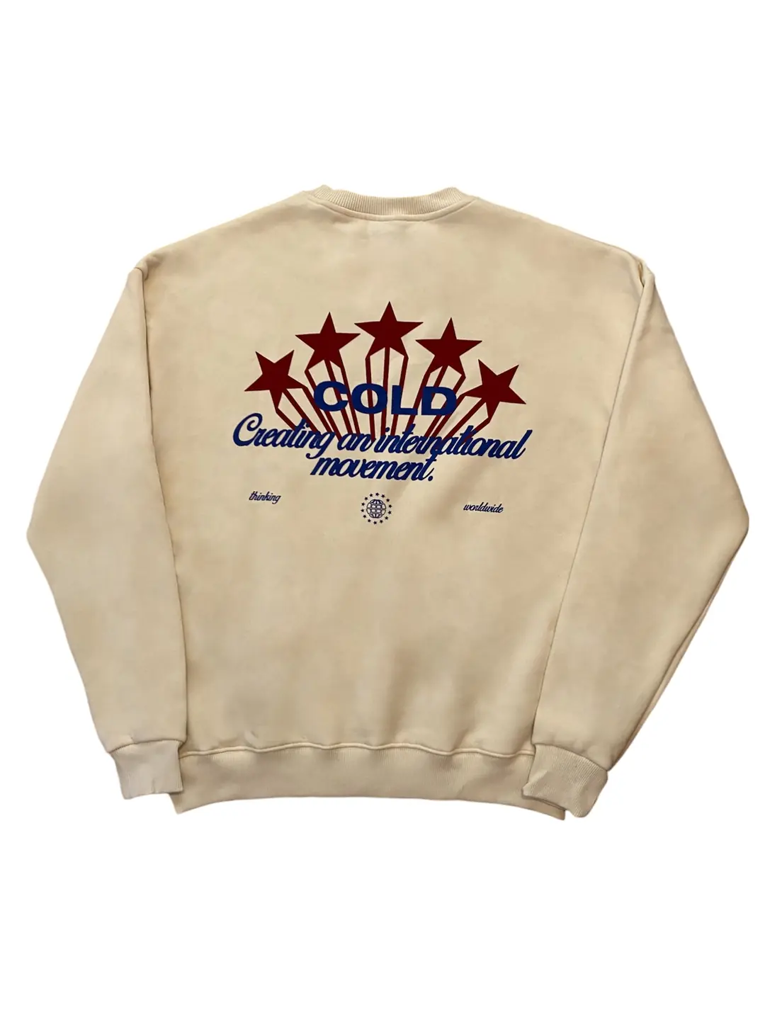 Cold Stars Krem Oversize Sweatshirt