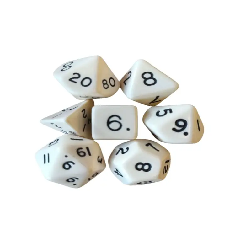 Opaque Standard Poly Dice Set (ivory)