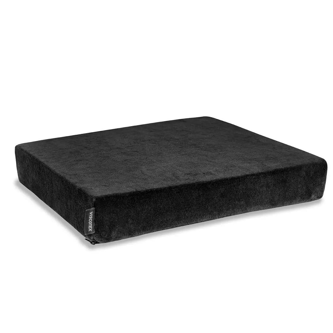 Kare Ortopedik (Kaydırmaz Tabanlı) Oturma Minderi Siyah - Viscotex