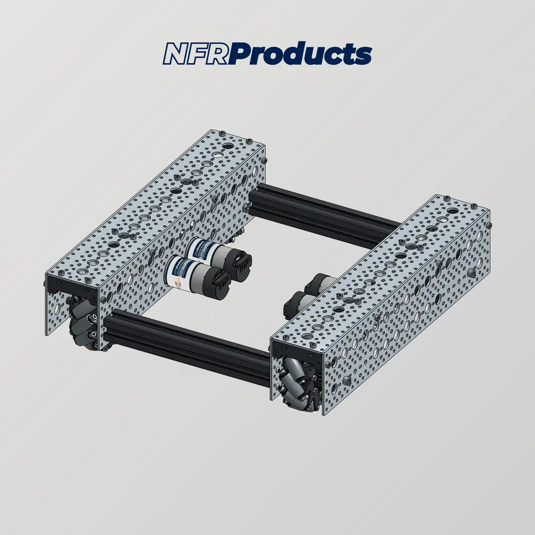Mecanum Wheeled Drive Base (100mm Diameter, Sheetos Pattern)