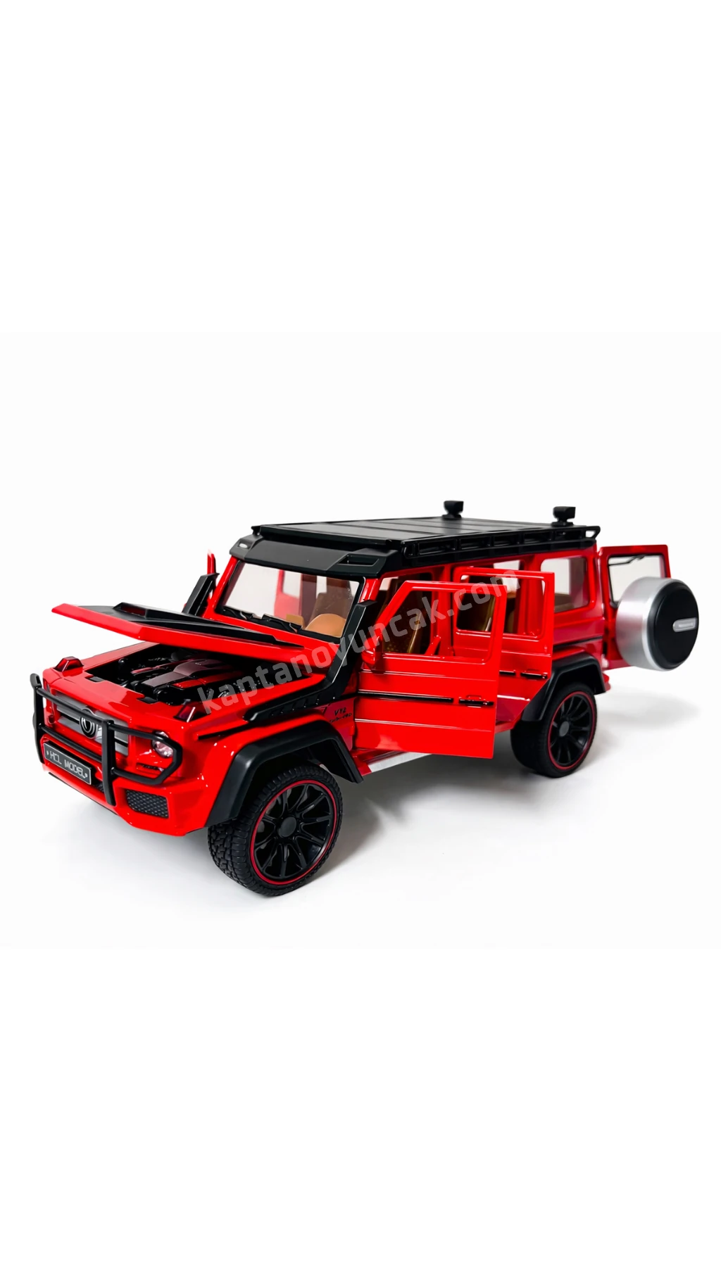 Çek Bırak Sesli ve Işıklı Duman Çıkartan Mercedes G63 Metal Jeep