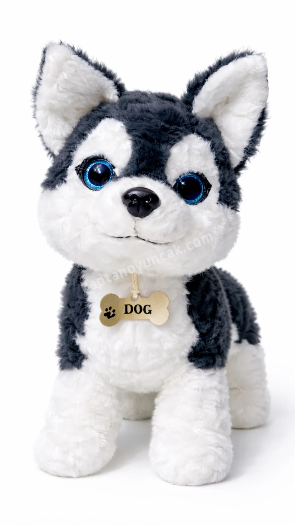 Sesli Peluş Sibirya Kurt Köpek 40 Cm