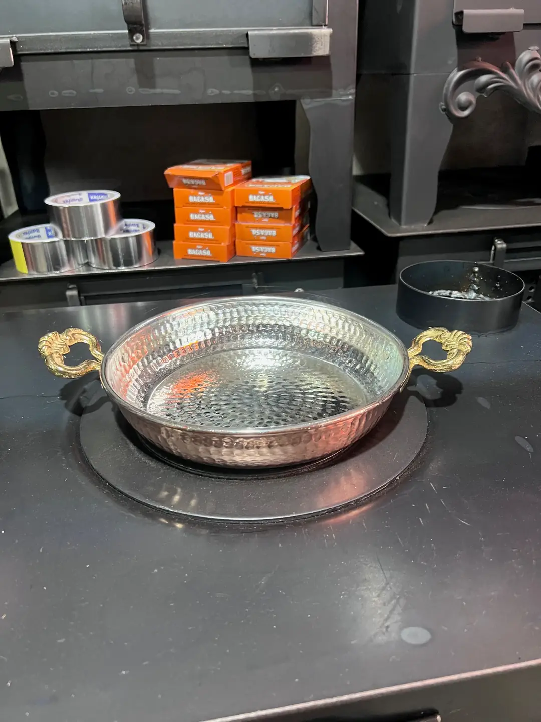 El Yapımı Bakır Tava – 18-20 cm (Soba ve Kuzine Üstü Kullanıma Uygun)