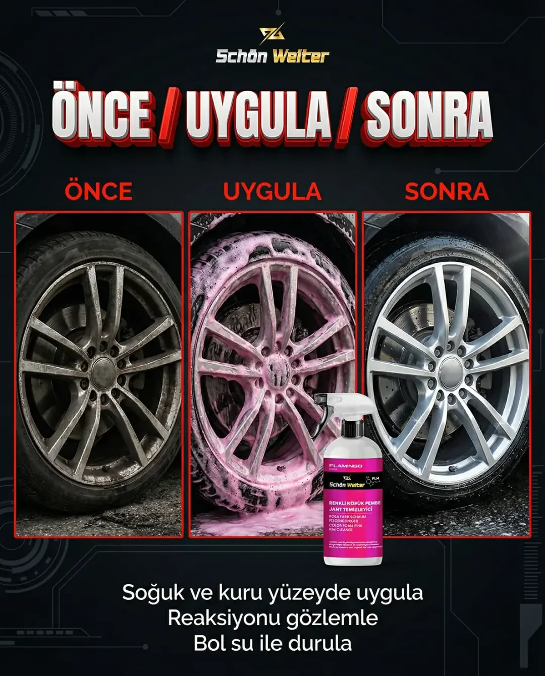 Schön Weiter Pembe Jant Temizleyici 500ml