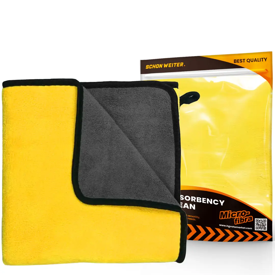 Mikrofiber Kurulama Bezi 45x75 cm ∣ Çift Taraflı Oto Havlusu ∣ Schön Weiter