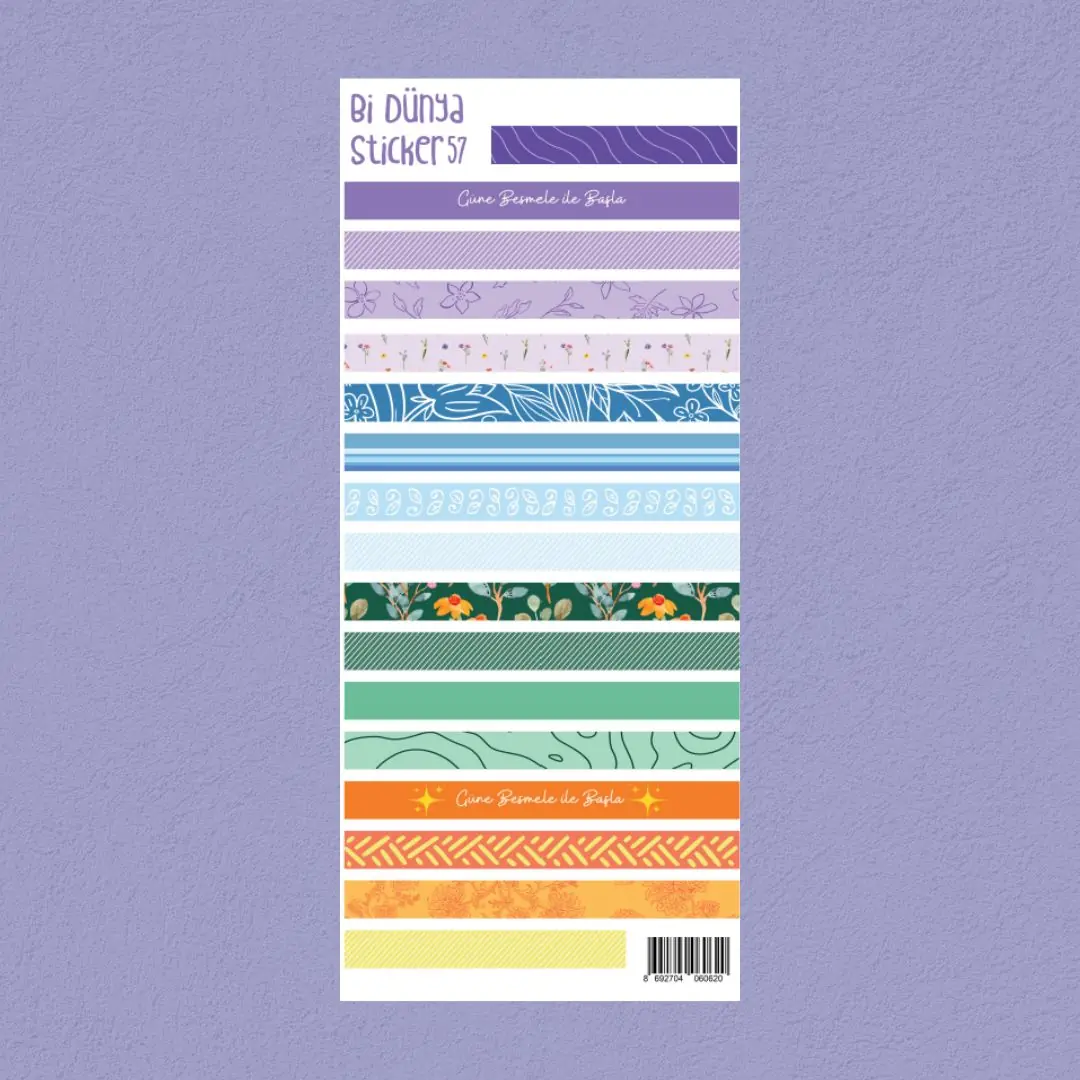 Bi Dünya HaberM57 – Renkli Bantlar İslami Sticker Seti