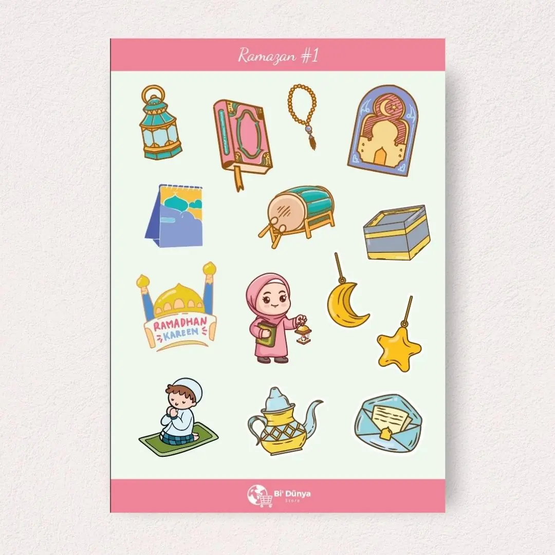 Ramazan Temalı Sticker Seti