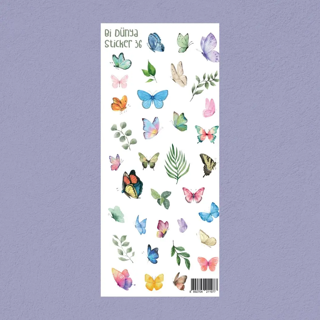 Bi Dünya HaberM36 – Kelebek Temalı Sticker Seti
