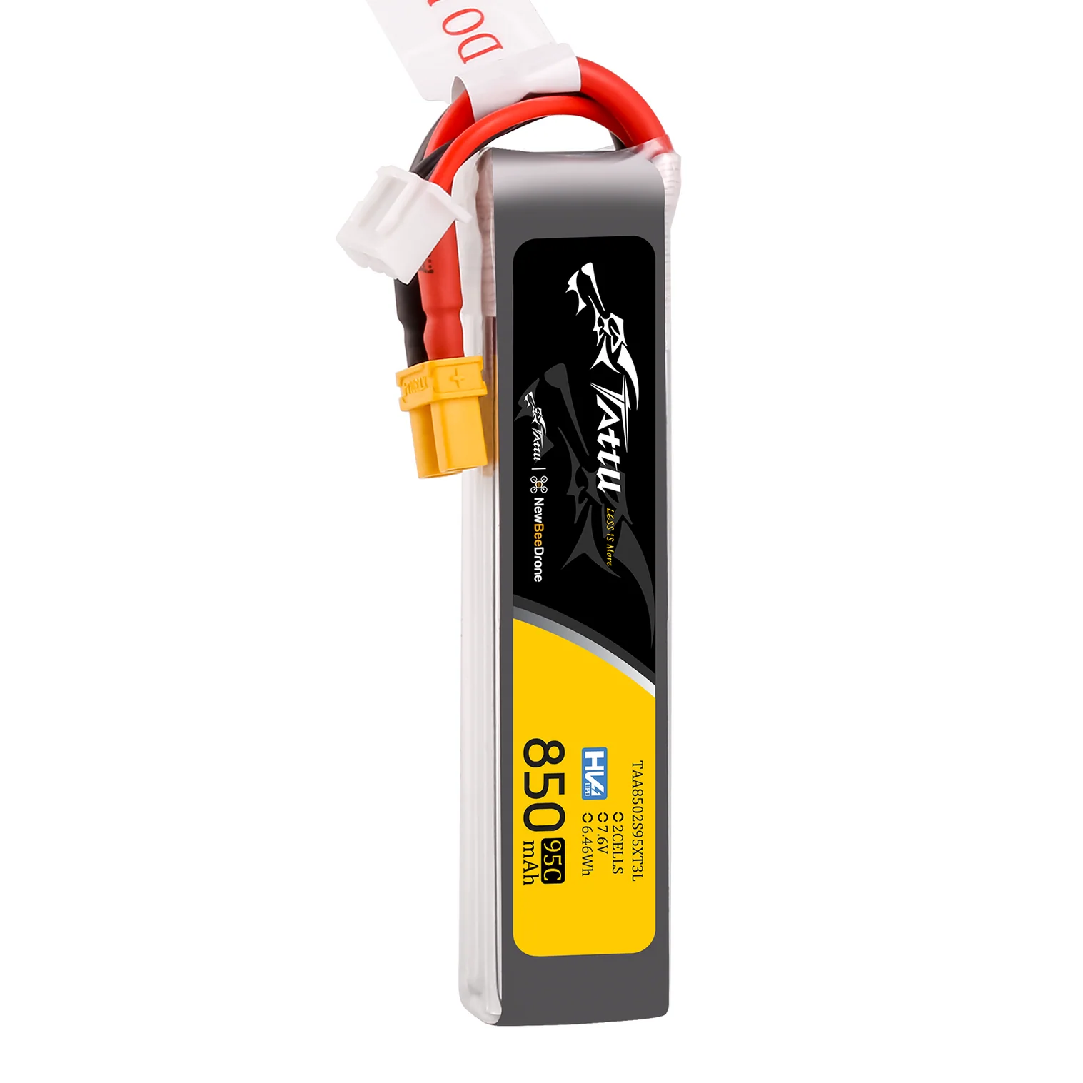 Tattu 2s 850mAh 95C 7.6V HV Lipo Batarya XT30 Long-Pack