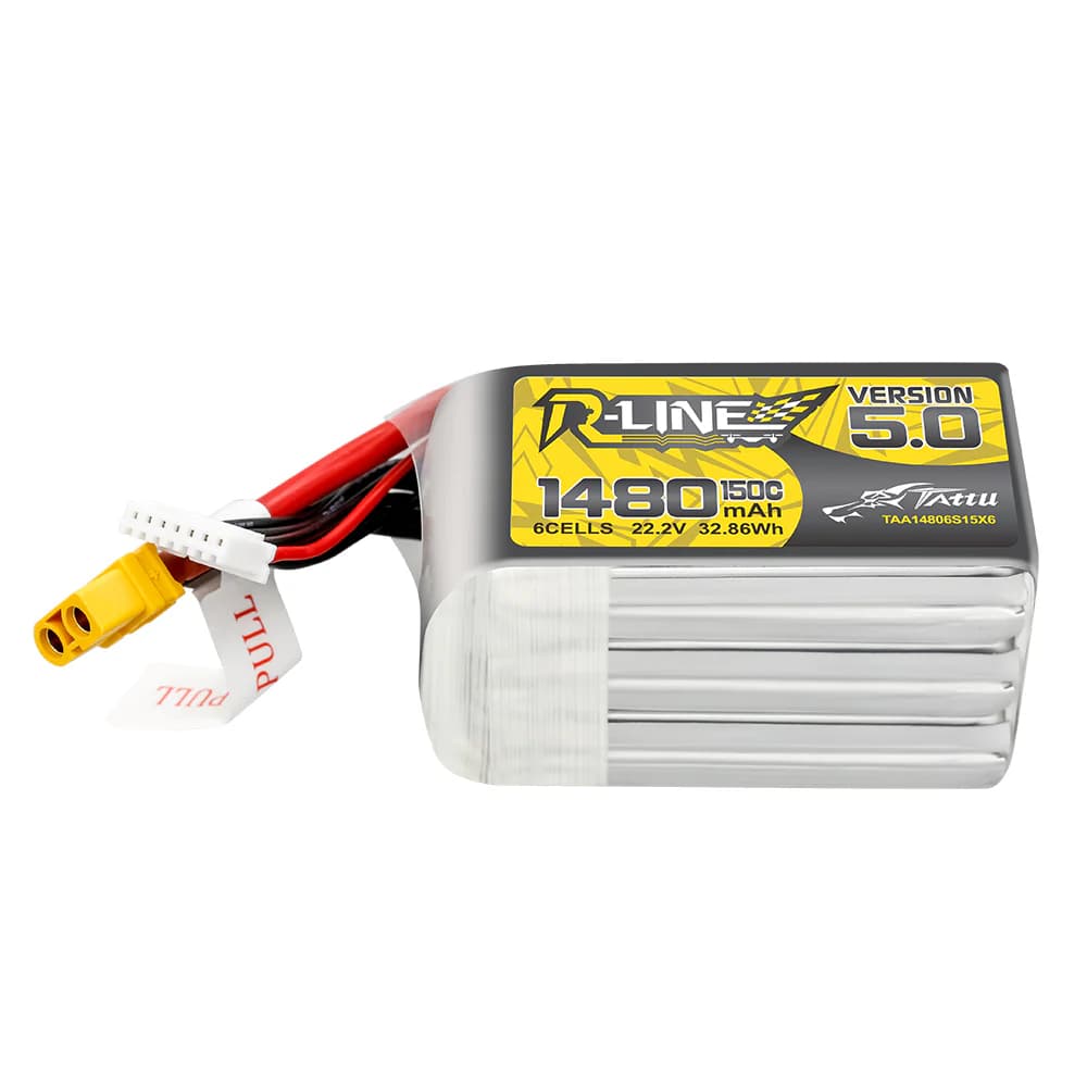 Tattu R-Line Versiyon 5.0 1480mAh 22.2V 150C 6S Lipo Batarya XT60