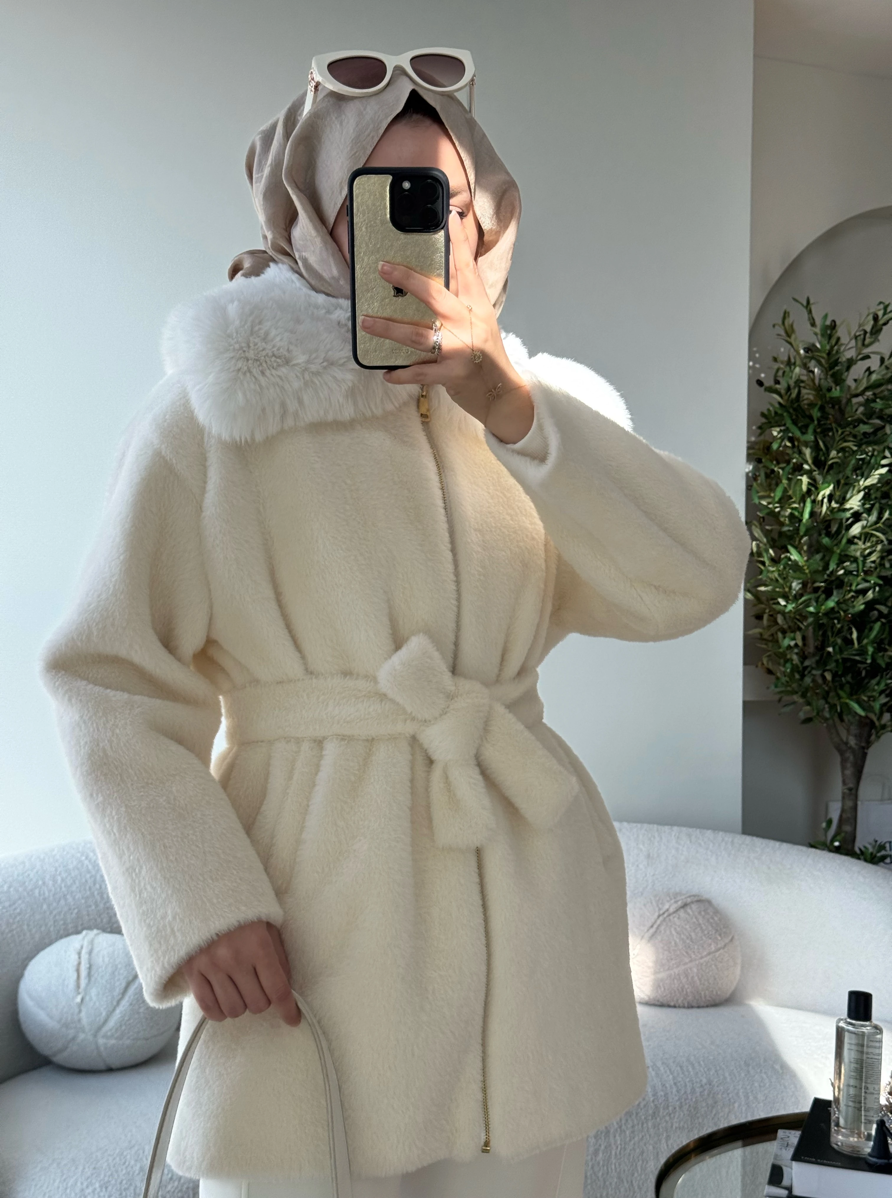 Viola angora kaban -ekru