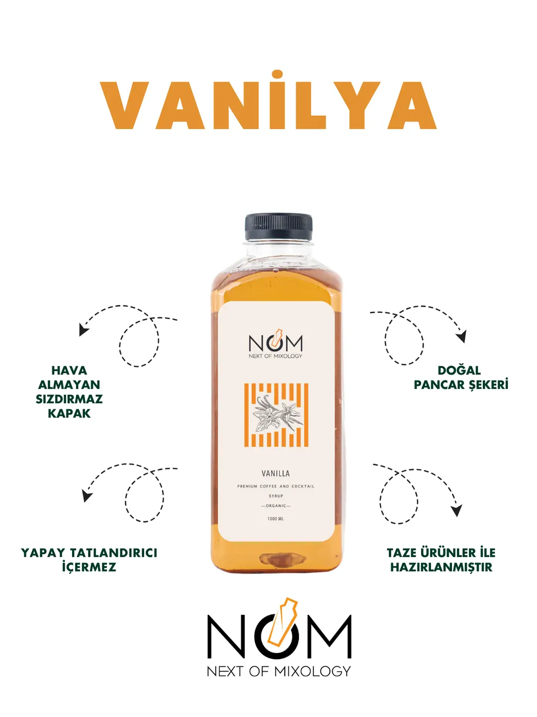 Vanilya Şurubu 1000 ml -Next of Mixology-