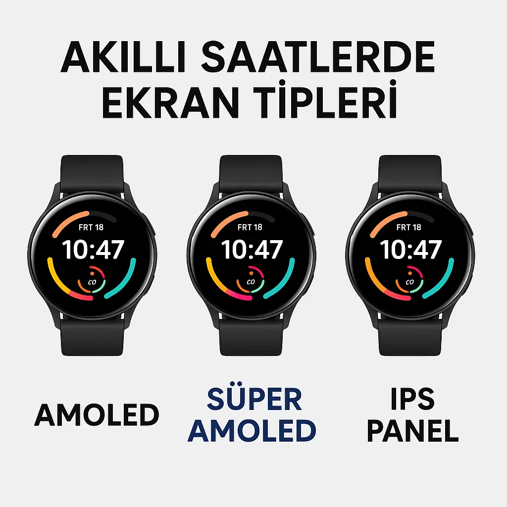 Akıllı Saatlerde Ekran Tipleri – Amoled, Süper Amoled ve IPS Panel Karşılaştırması