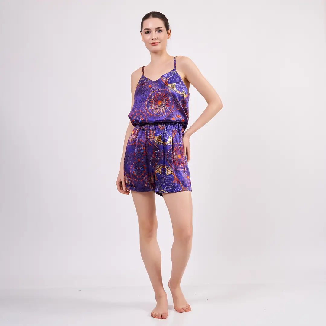 Pure Silk Pajama Set Tank and Shorts | Soft Sleepwear Lounge Set ...