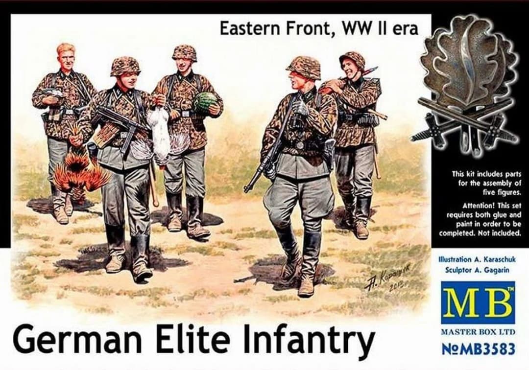 “German Elite Infantry, Eastern Front, WW II era“