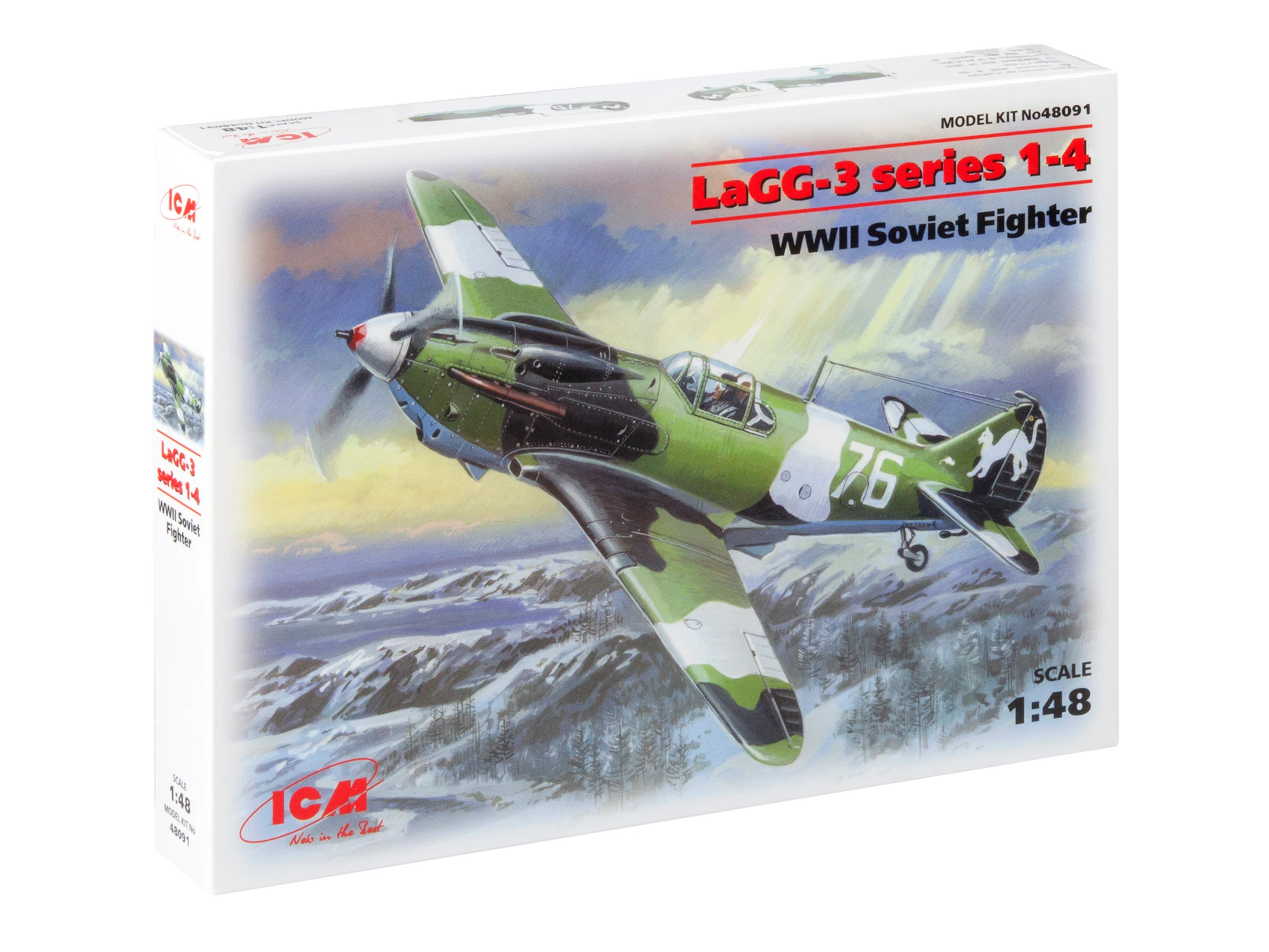 ICM 48091 1/48 LaGG-3 series 1-4, WWII Soviet Fighter SAVAŞ UÇAĞI MAKETİ