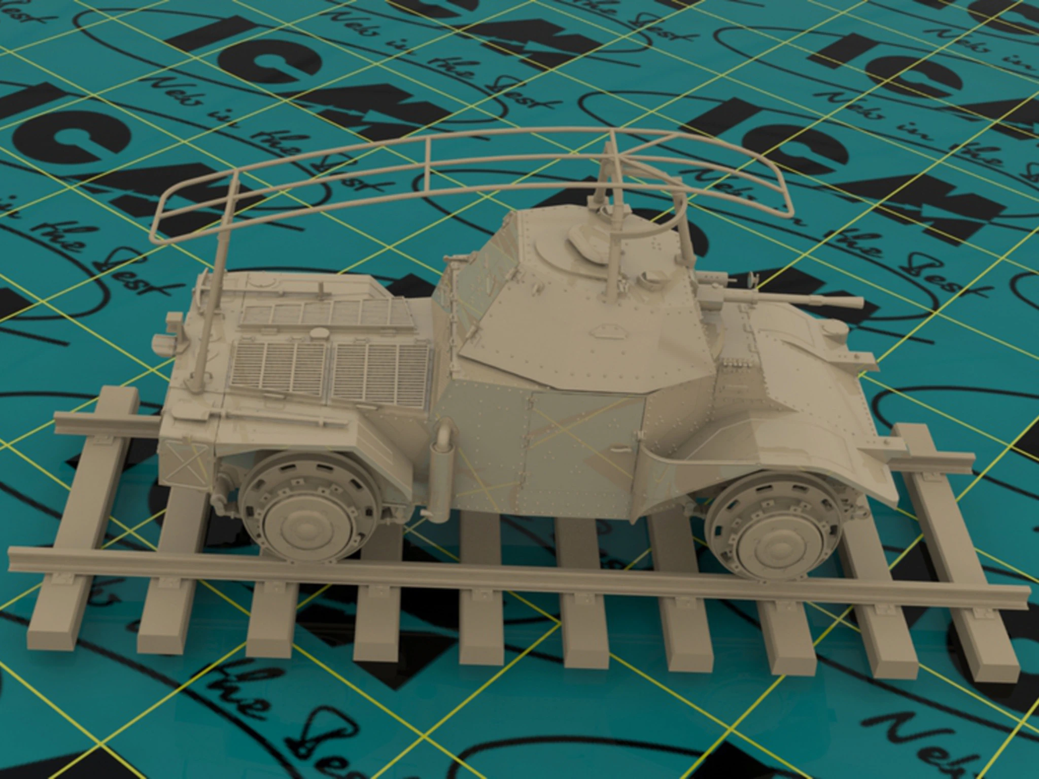 ICM 35376 1/35 PANZERSPAHWAGEN P204 (F) RAİLWAY ALMAN ASKERİ ZIRHLI ...