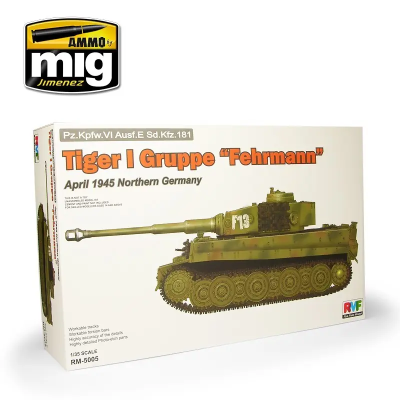 RYE FIELD MODELS 5005 1/35 Tiger I Gruppe "Fehrmann" April 1945 ...