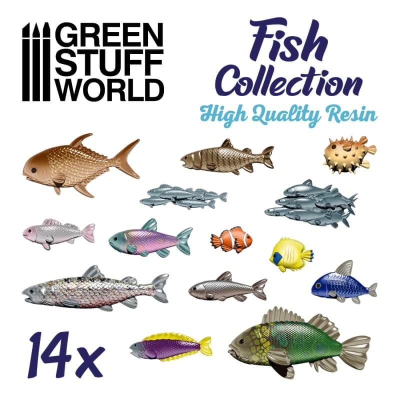 GREEN STUFF WORLD 3010 Resin Fish Collection - REÇİNE BALIK SETİ
