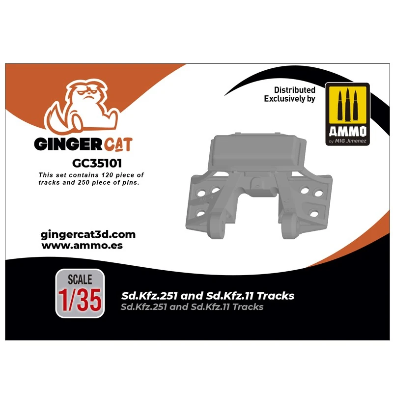 Ginger Cat 35101 1/35 Sd.Kfz.251 Tracks Reçine Palet Seti
