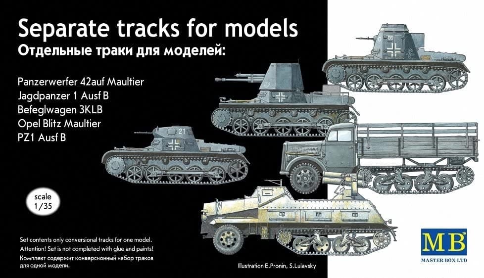 MASTER BOX 3505 "Separate caterpillar tracks" - PANZER 1 VE TÜREVİ ...