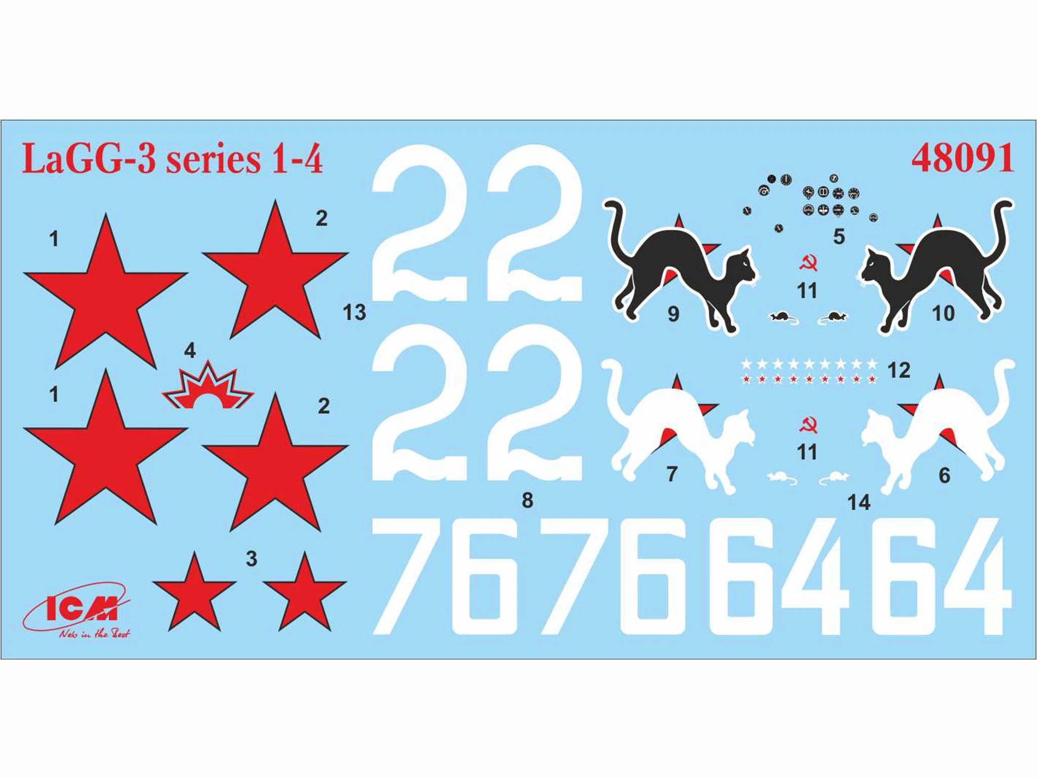 ICM 48091 1/48 LaGG-3 series 1-4, WWII Soviet Fighter SAVAŞ UÇAĞI MAKETİ