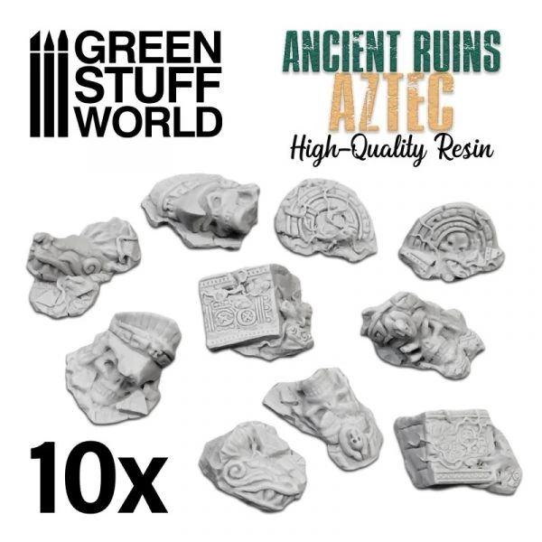GREEN STUFF WORLD 1492 AZTEC RUINS RESİN SET – AZTEK HARABELERİ REÇİNE SETİ