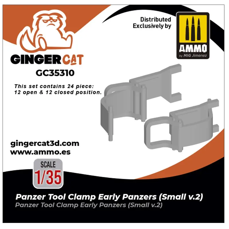 Ginger Cat 35310 1/35 Panzer Tool Clamp - Early Panzers Small Version 2 ...