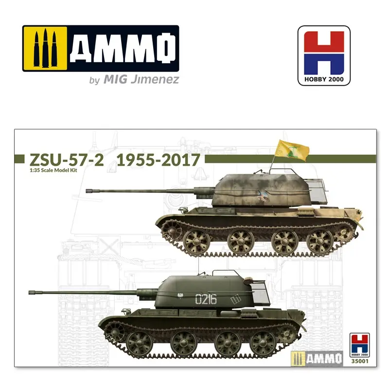 HOBBY 2000 35001 1/35 ZSU-57-2 1955-2017 w/bonus (11 Painting and ...
