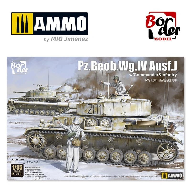 BORDER MODEL 006 1/35 Panzer IV J Beob.Wg.IV TANK MAKETİ