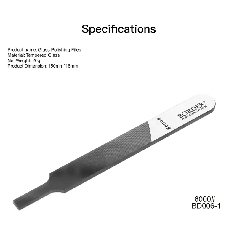 BORDER MODEL BD0006-1 Glass Polishing Files for Models (6000) CAM ZIMPARA