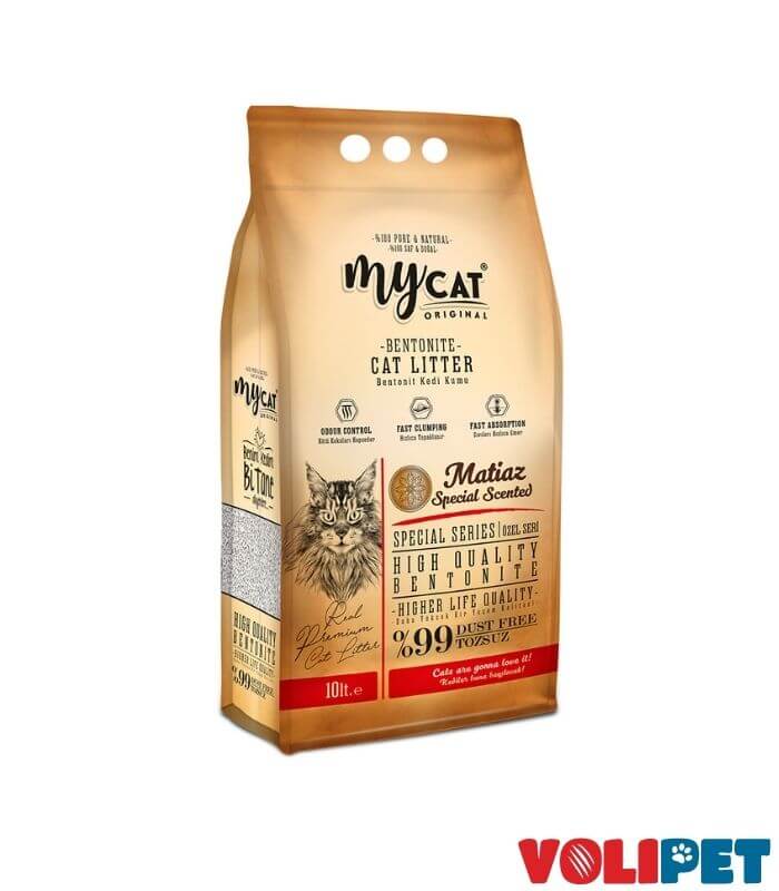 Mycat Bentonit Kedi Kumu Matiaz Special Kokulu ( İnce Tane) 10 LT - Volipet
